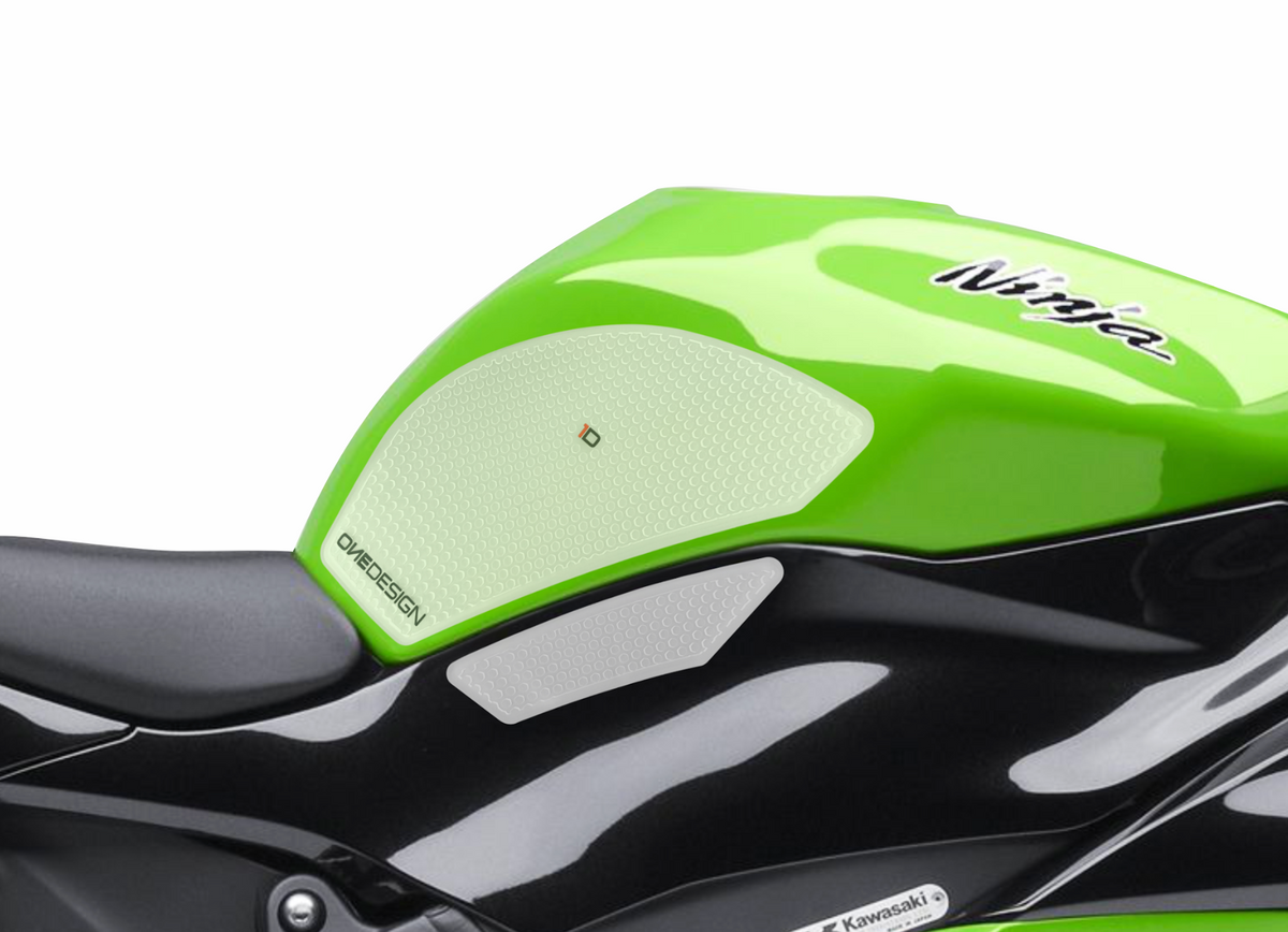 FITS KAWASAKI ZX6R / 636 2012-2020 HDR SIDE PAD GRIP TRANSPARENT ...